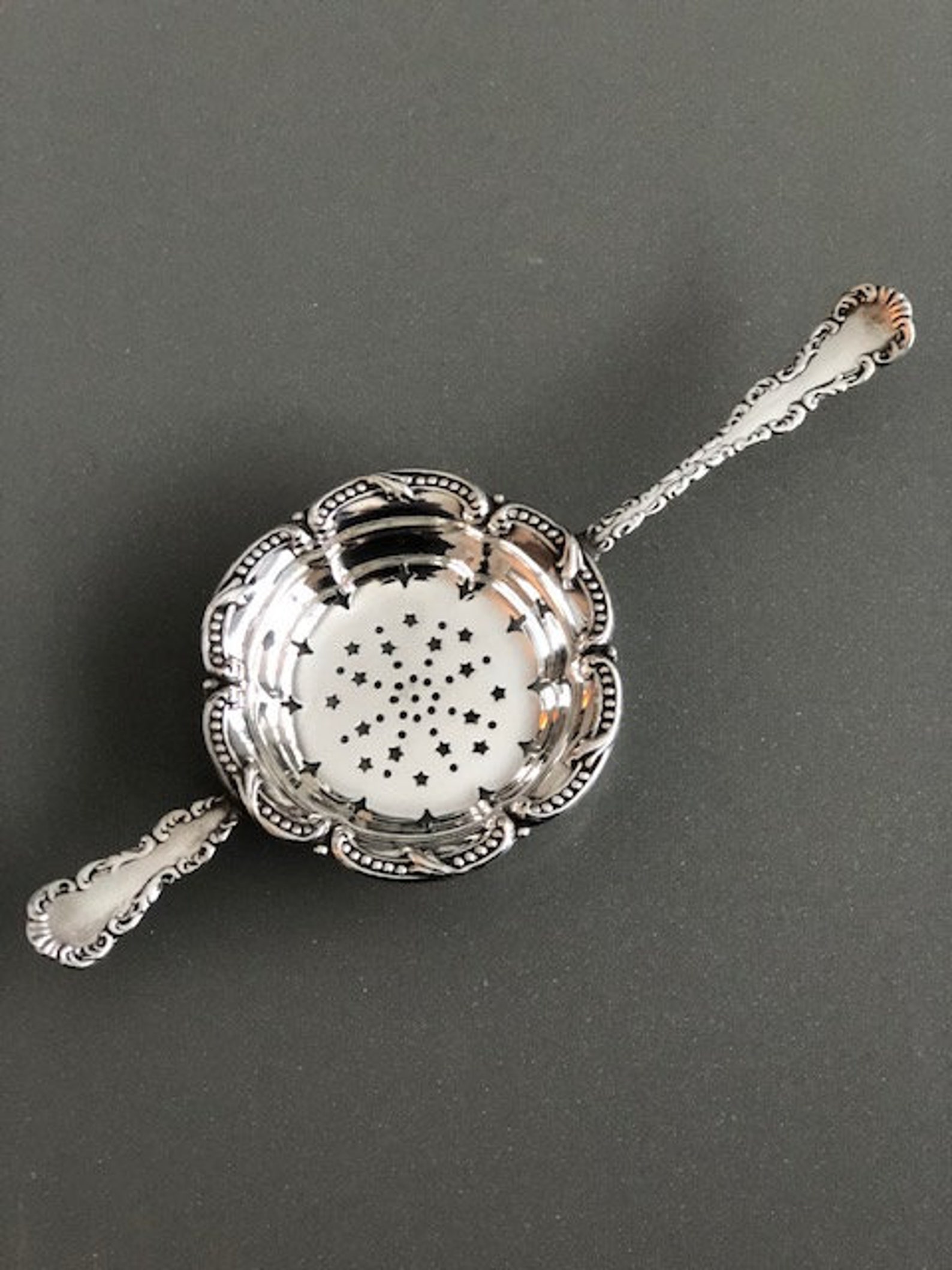 Antique VICTORIAN Sterling Over Cup TEA STRAINER Lion Punch - Etsy