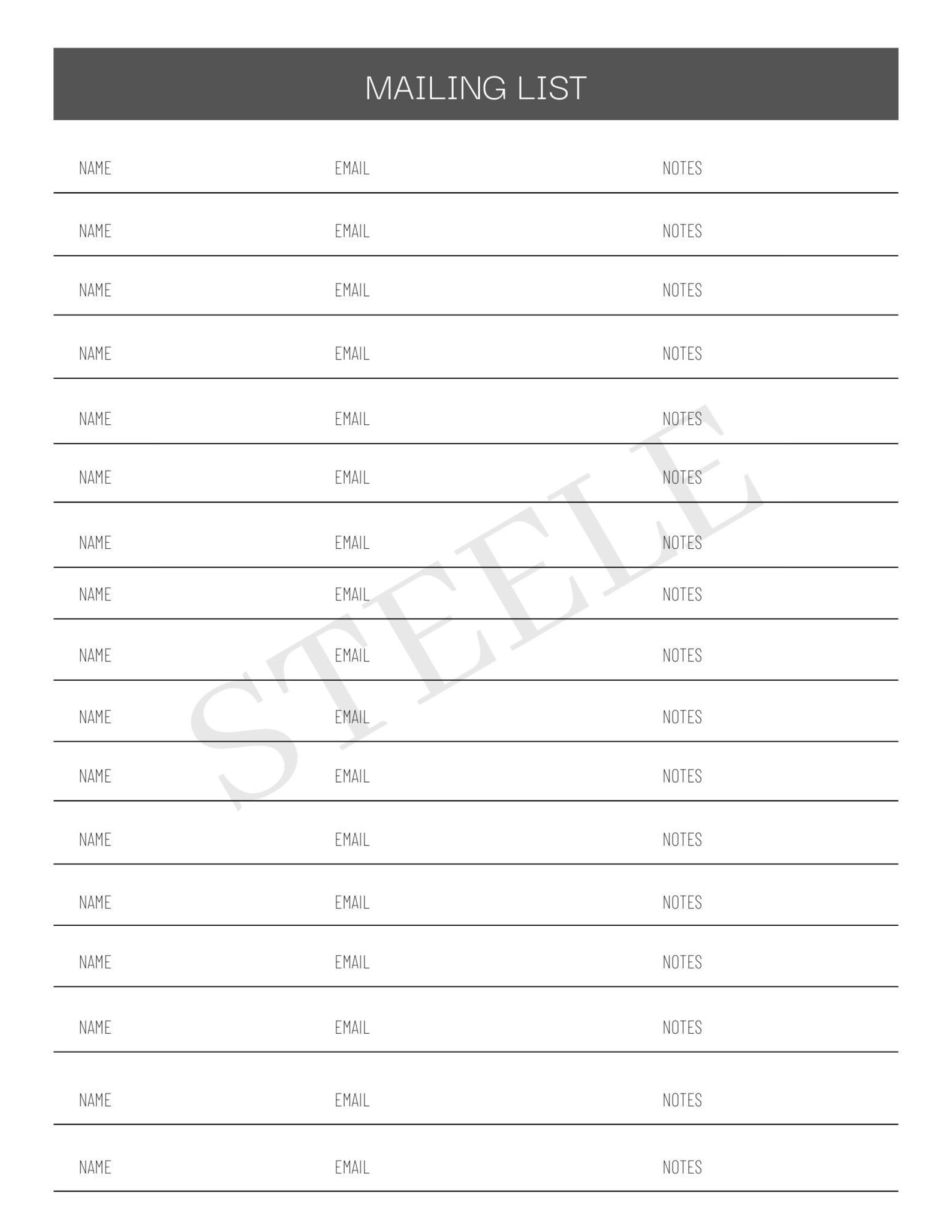 Small Business Mailing List Template Etsy small-business-mailing-list-template-etsy