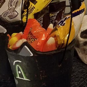 Halloween Vintage-style Paper Mache Cat Buckets: "magic the Cat" Our ...