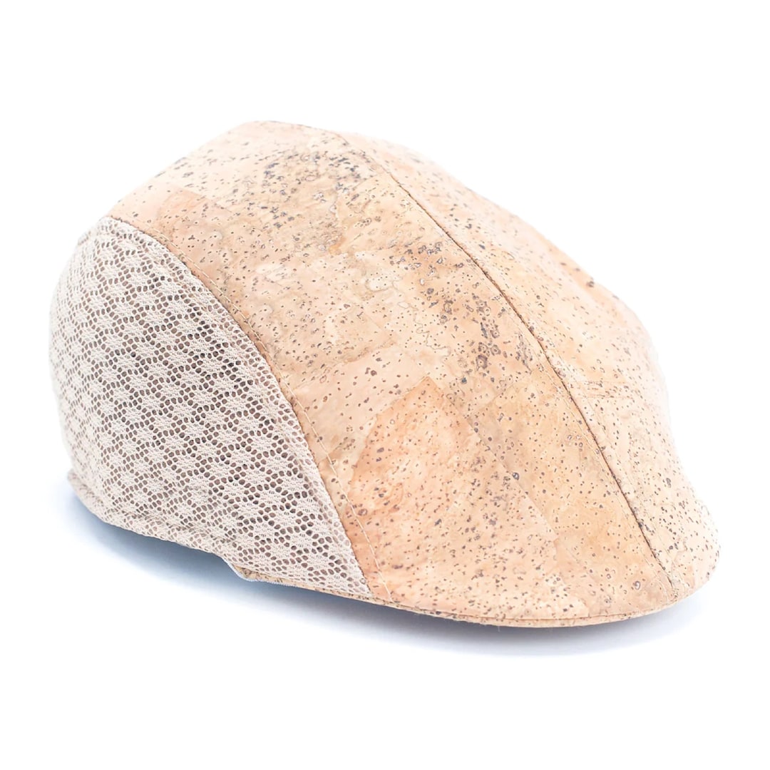 Cork Flat Cap Natural Men Cork Hat Beret From Portugal - Etsy