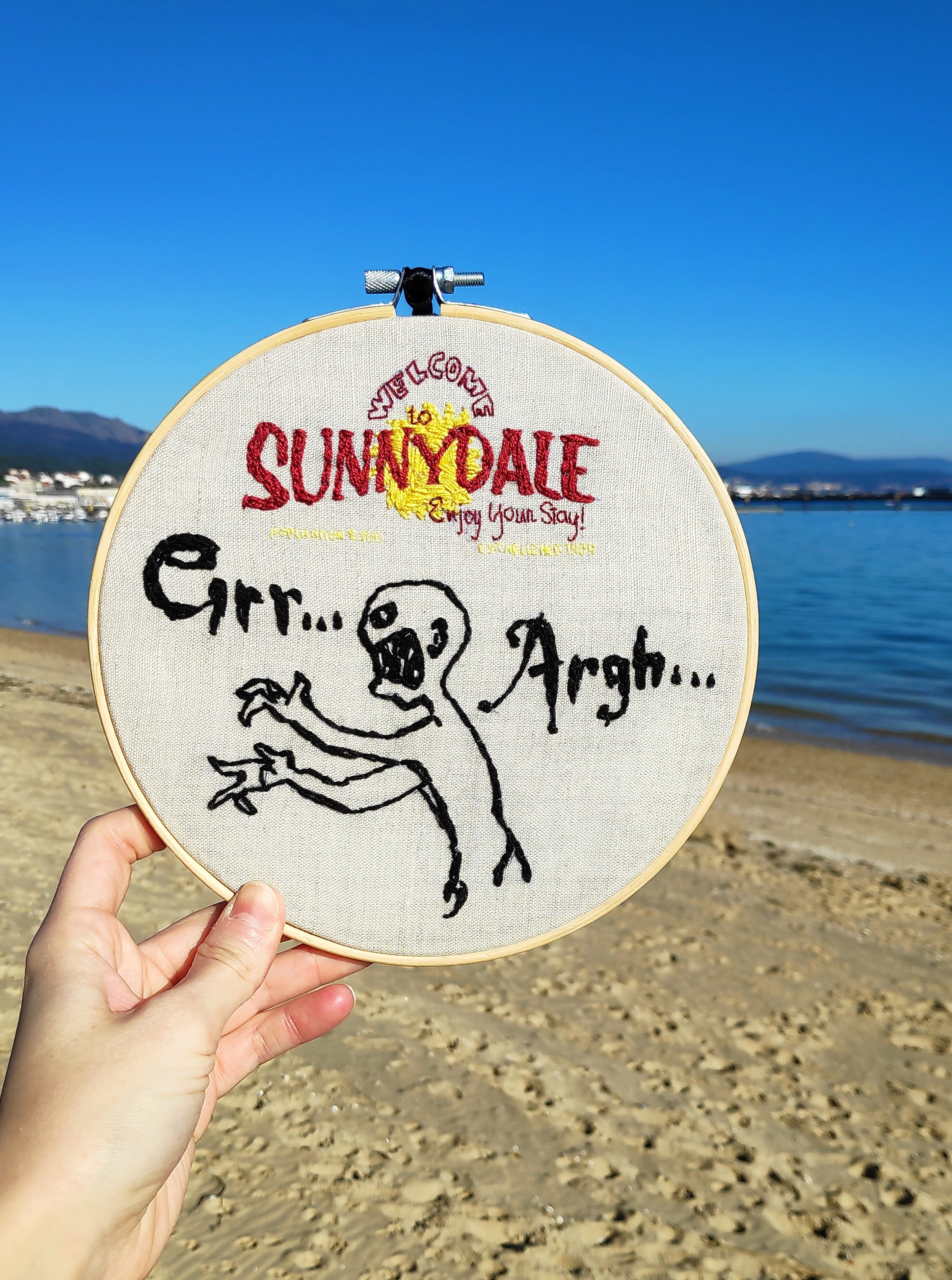 Buffy the Vampire Slayer Grr Argh Embroidered Hoop Art 7, Mutant Enemy ...