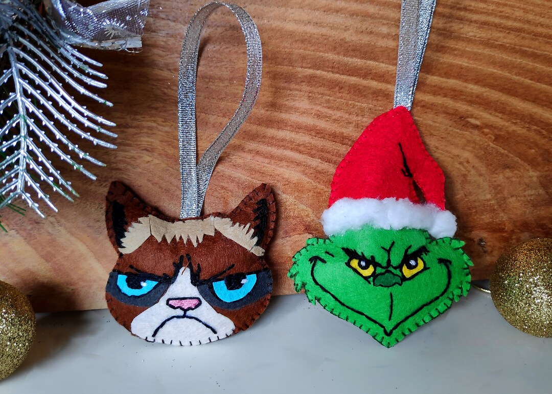 El Grinch / Grumpy Cat Adornos Navideños Originales - Etsy
