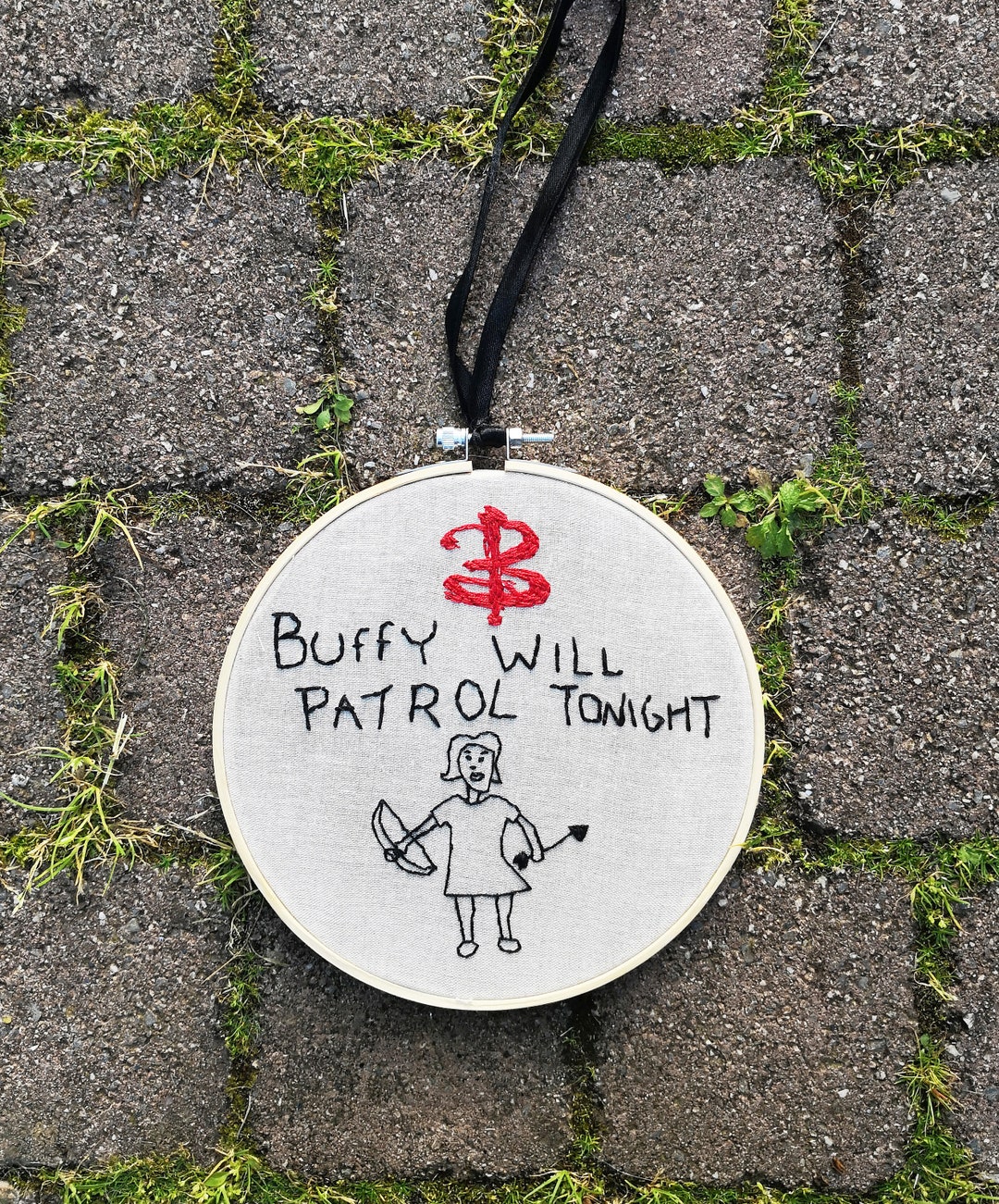 Buffy the Vampire Slayer Hand Embroidered Hoop Art 7", Buffy Will ...