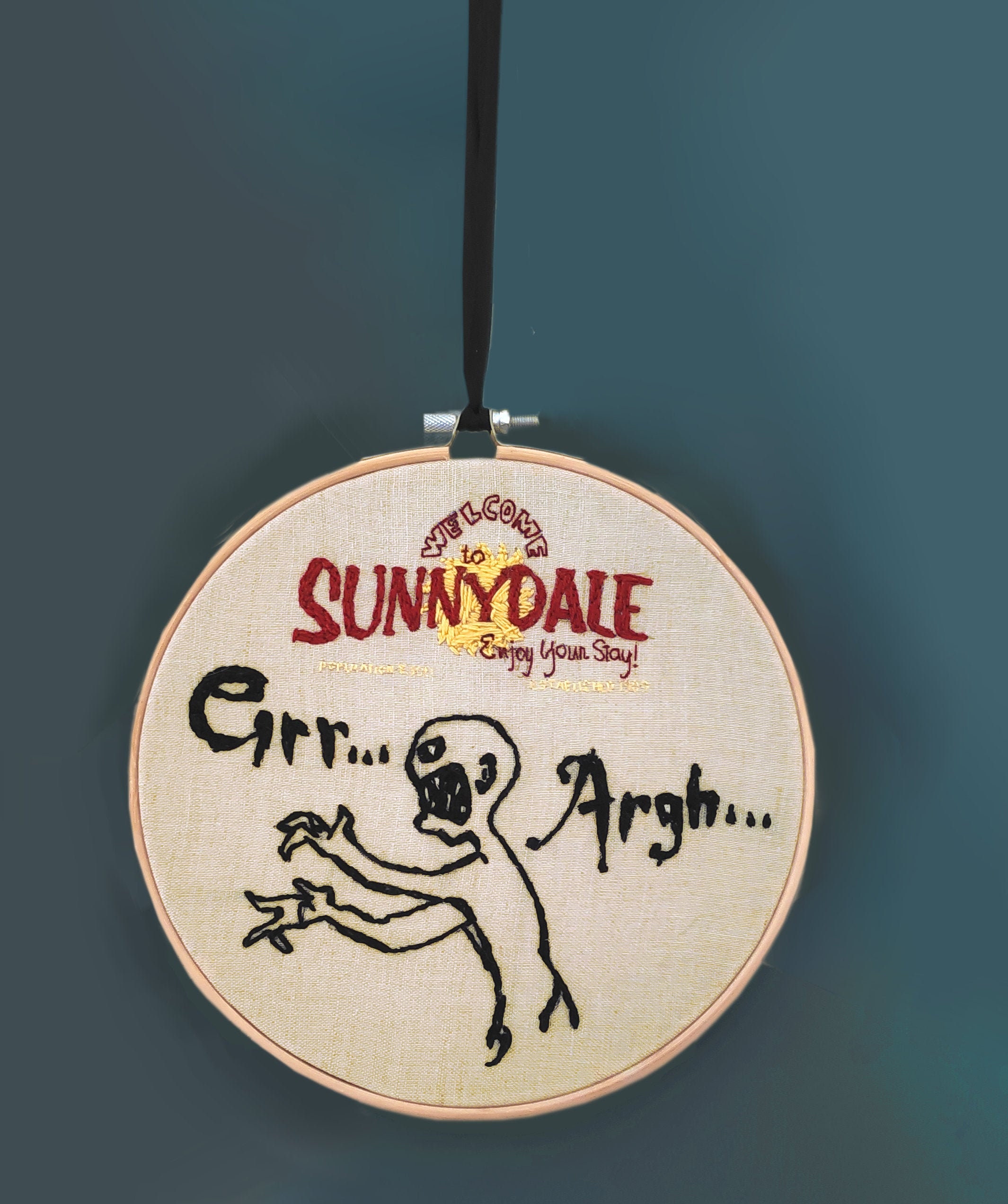 Buffy the Vampire Slayer Grr Argh Embroidered Hoop Art 7, Mutant Enemy ...