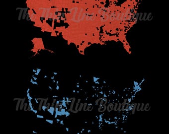 2024 Election Results Map by County - Etsy