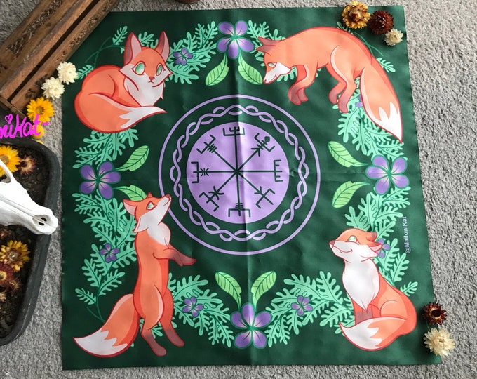 The Foxes of the Forest (altar, Tarot, Runes Cloth ) - Etsy