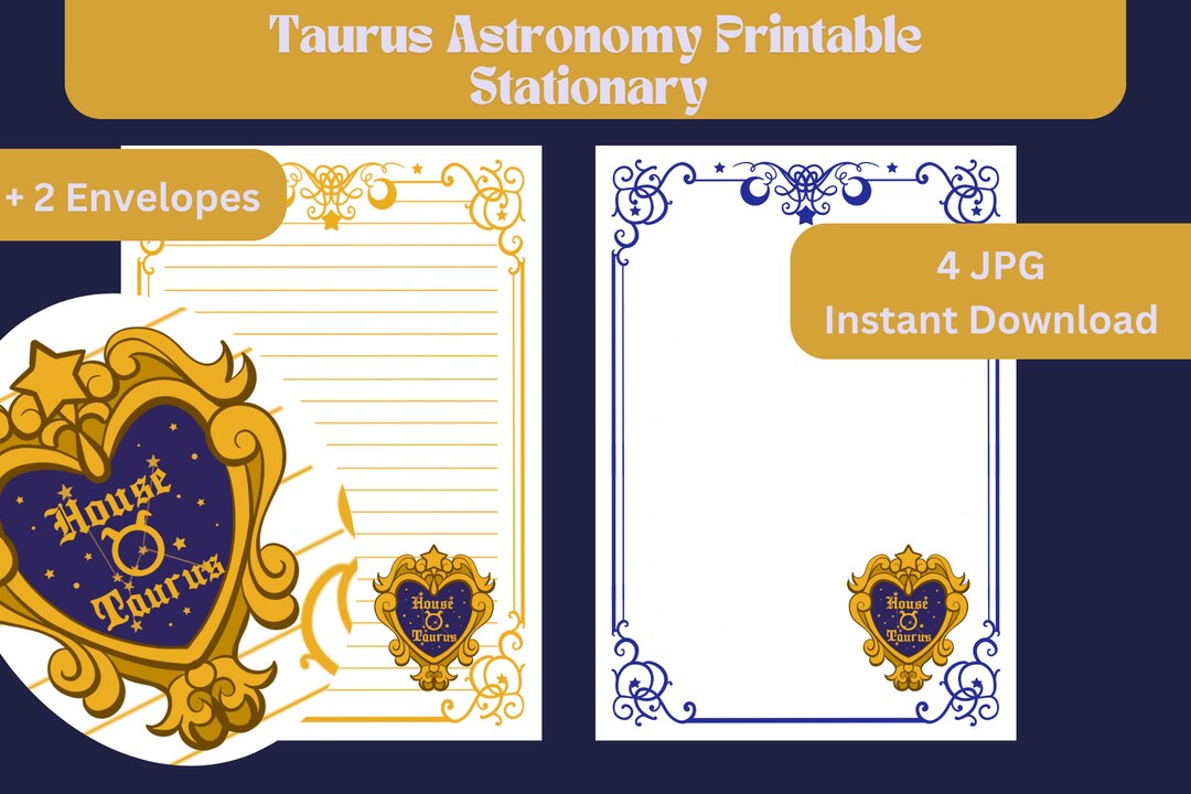 Taurus Zodiac Sign Astrology Horoscope Printable Stationery /printable ...