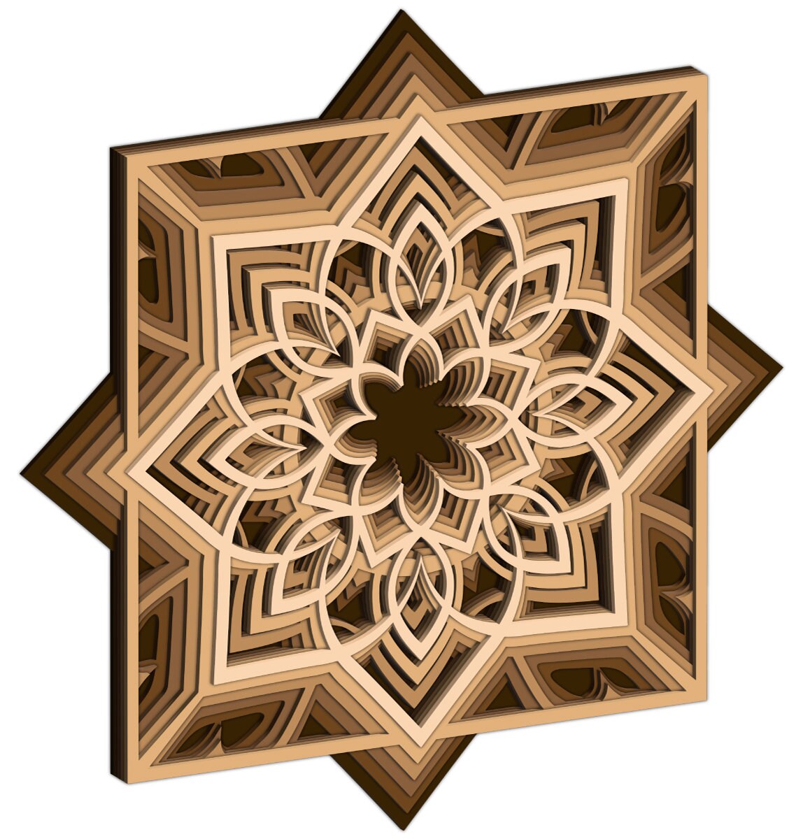 Thorned Flower - Layered Wall Art - Svg Dxf Eps Ai - for Commercial Use ...