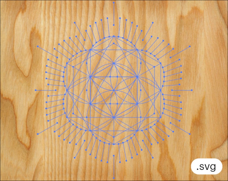 Sacred Geometry Shape 1 Outline Only .SVG File - Etsy