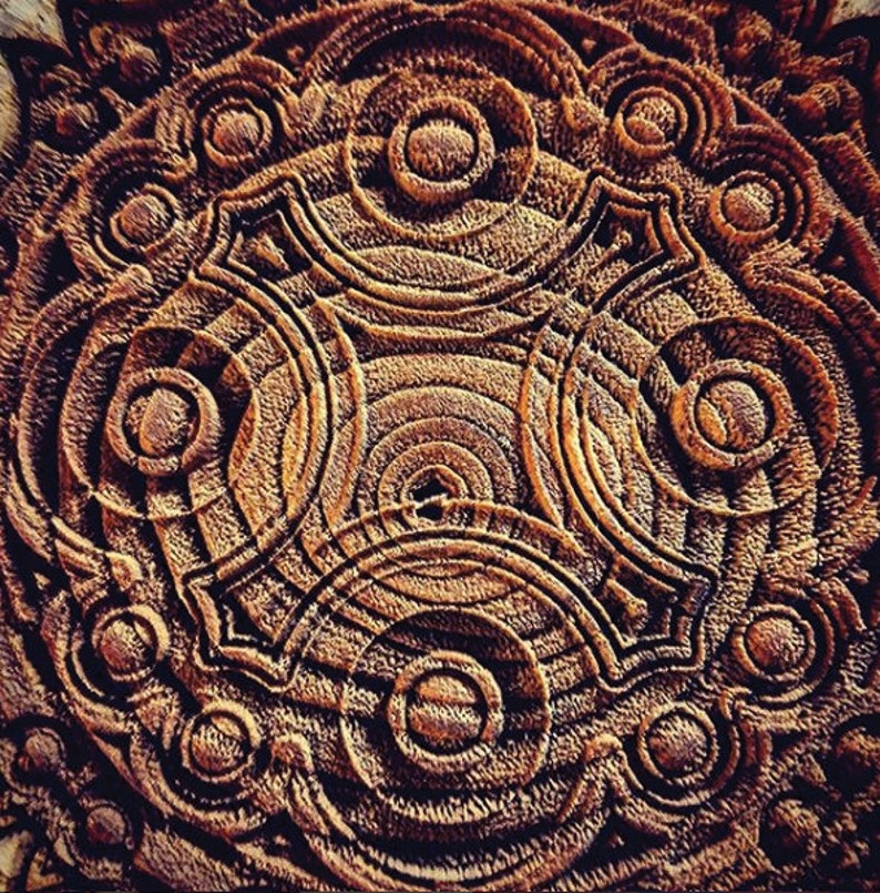 3D Engrave Geometric Mandala Depth Map for Glowforge PNG | Etsy