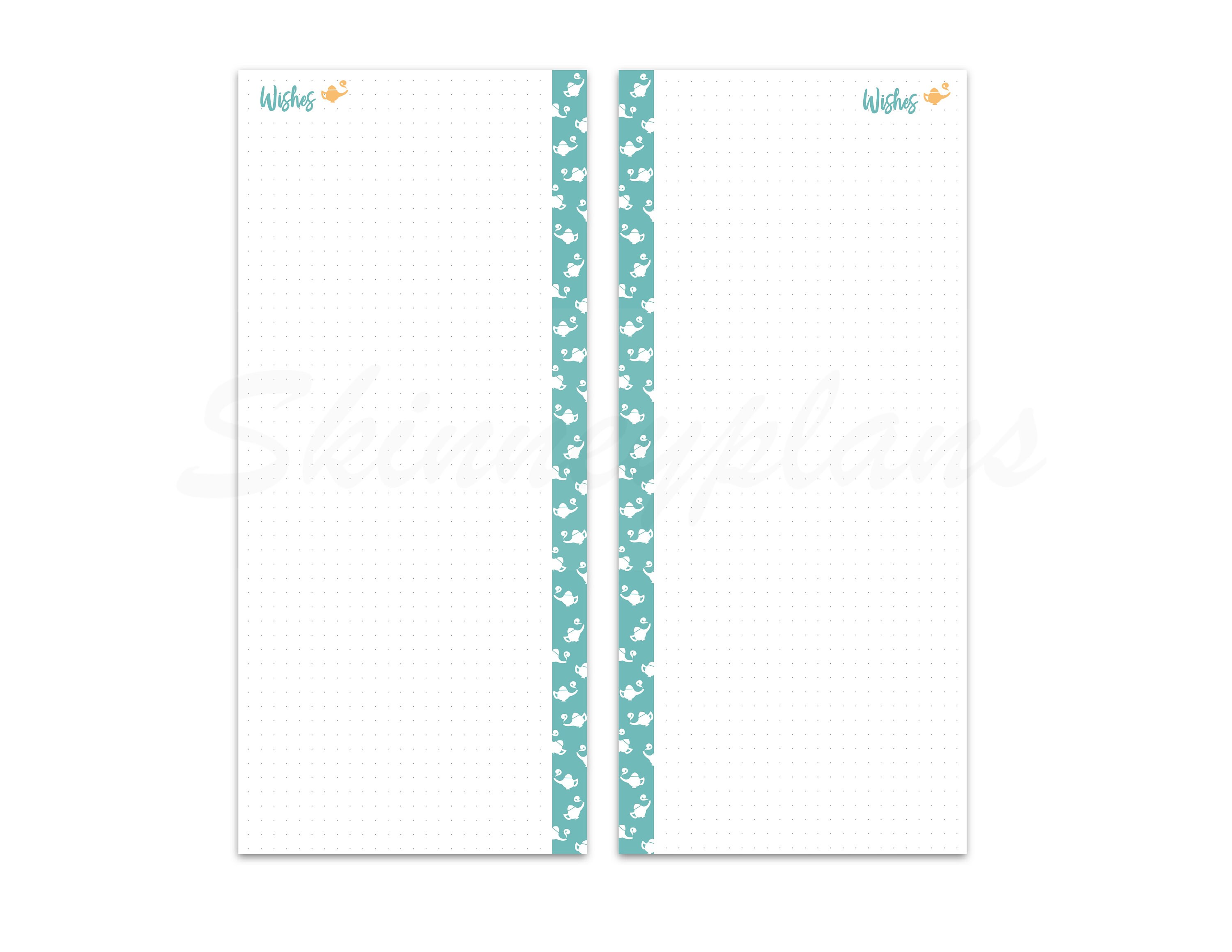 Princess Notes Planner Inserts Size 4.125x9.25in - Etsy