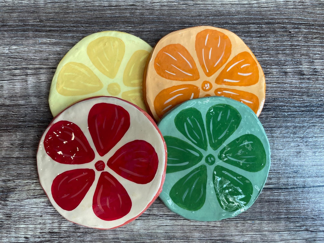 Fruit Slice Coasters - Polymer Clay Coasters - Etsy Italia