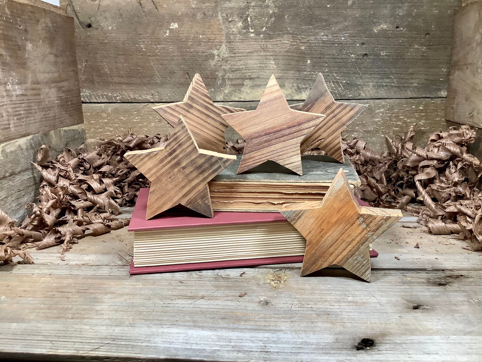 Wooden Stars Set of 3 | Etsy