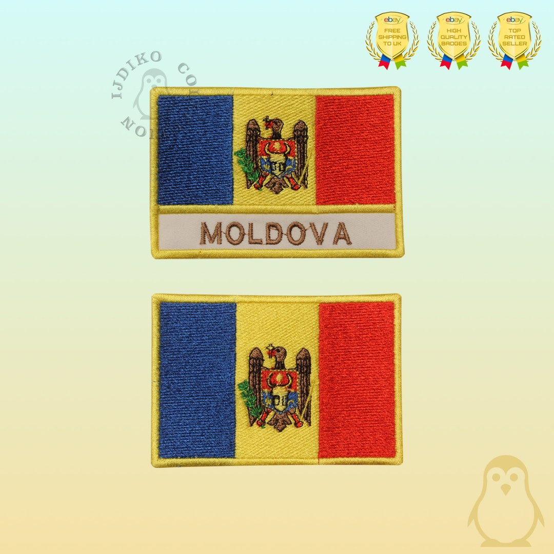 Moldova National Flag Embroidered Iron on Patch Sew on Badge Applique - Etsy