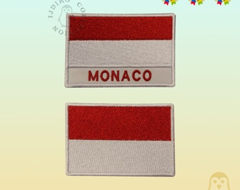 FLAG Patch Backpack National Iron on Glue Embroidered Applique Monaco - Etsy