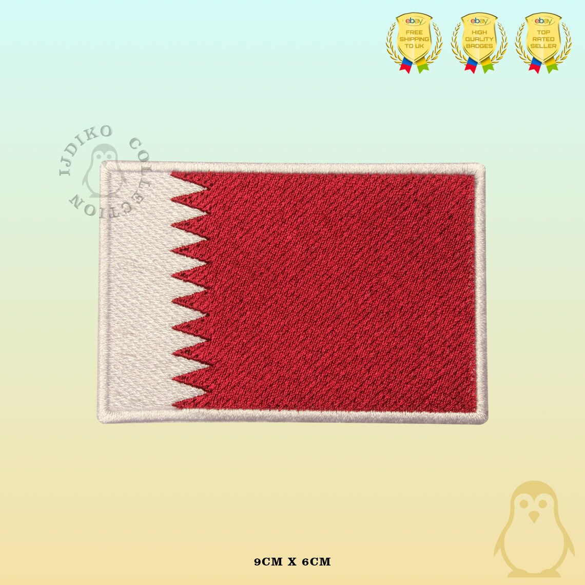 Qatar National Flag Embroidered Iron on Patch Sew on Badge Applique - Etsy