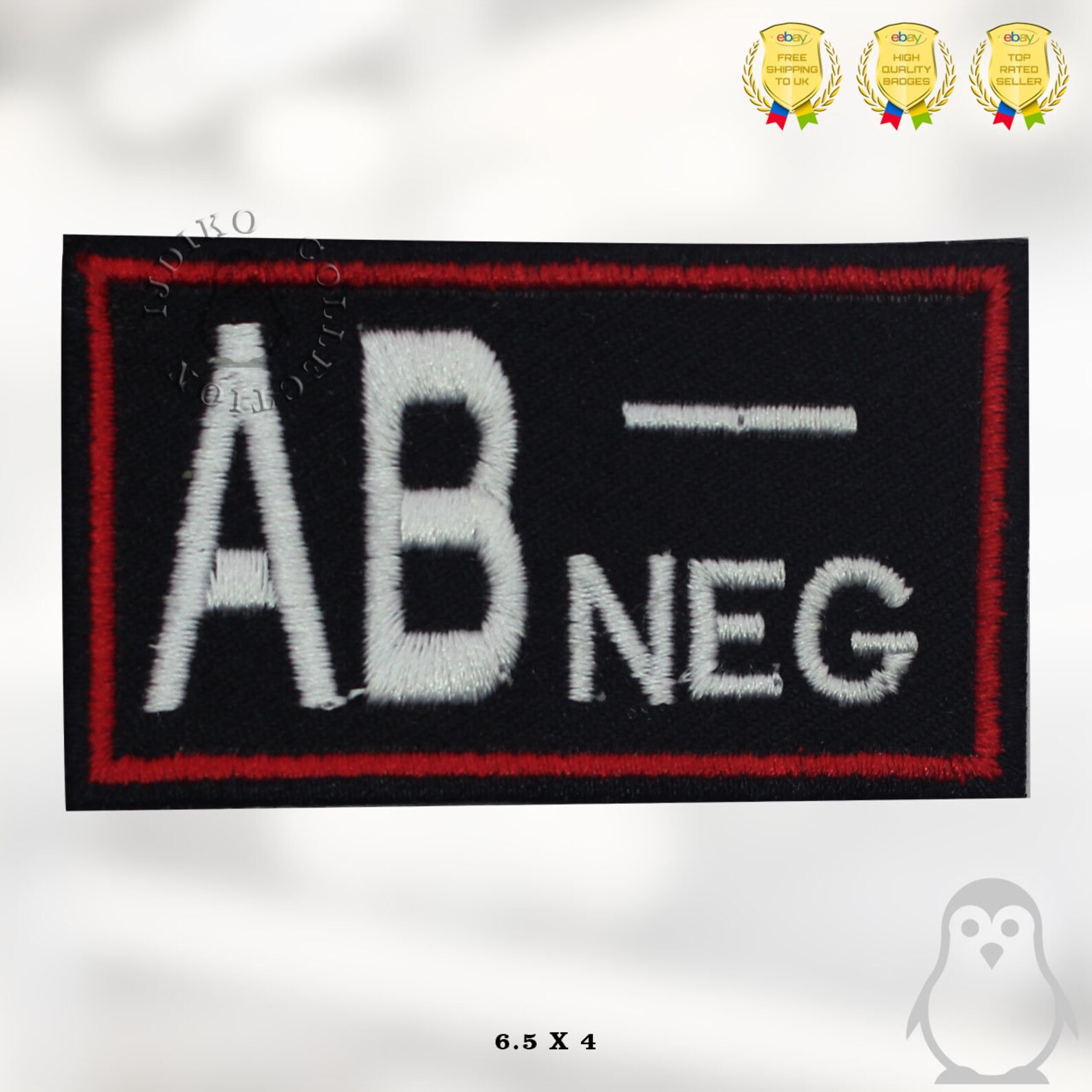AB Blood Group Square Patch Embroidered Iron on Patch Sew on - Etsy
