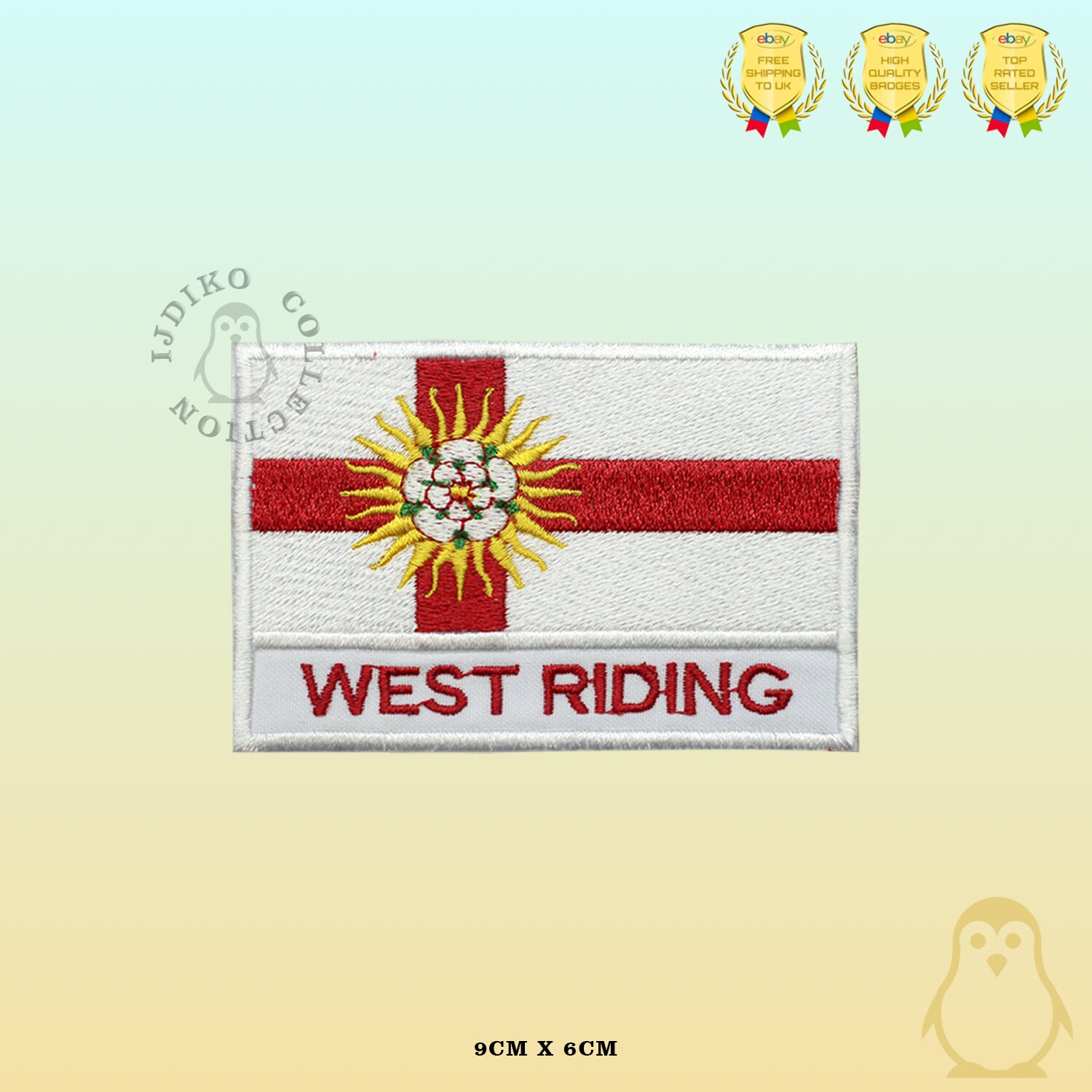 UK WEST RIDING County Flag Embroidered Iron on Patch Sew on - Etsy UK