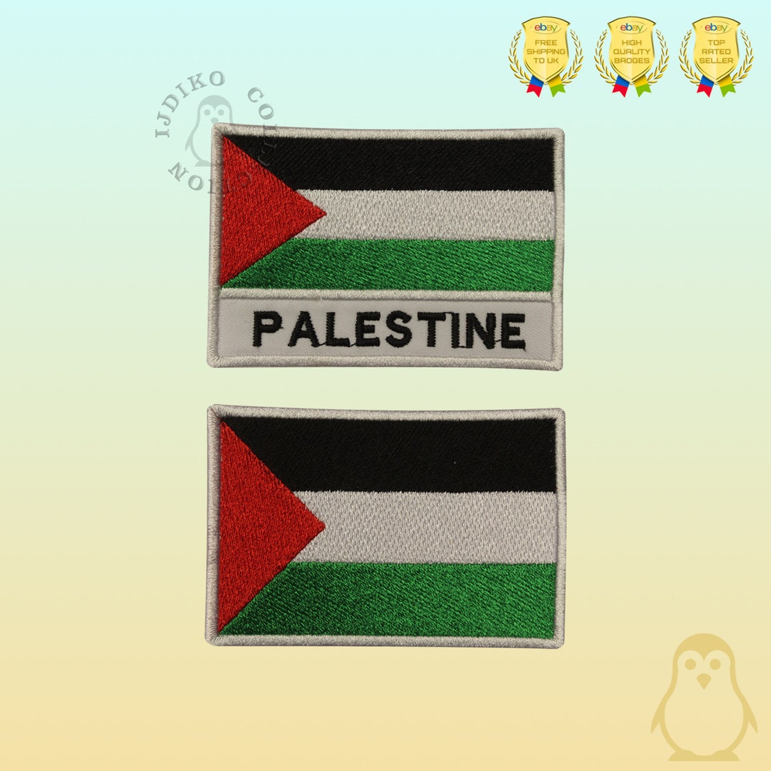 Palestine National Flag Embroidered Iron on Patch Sew on Badge Applique ...
