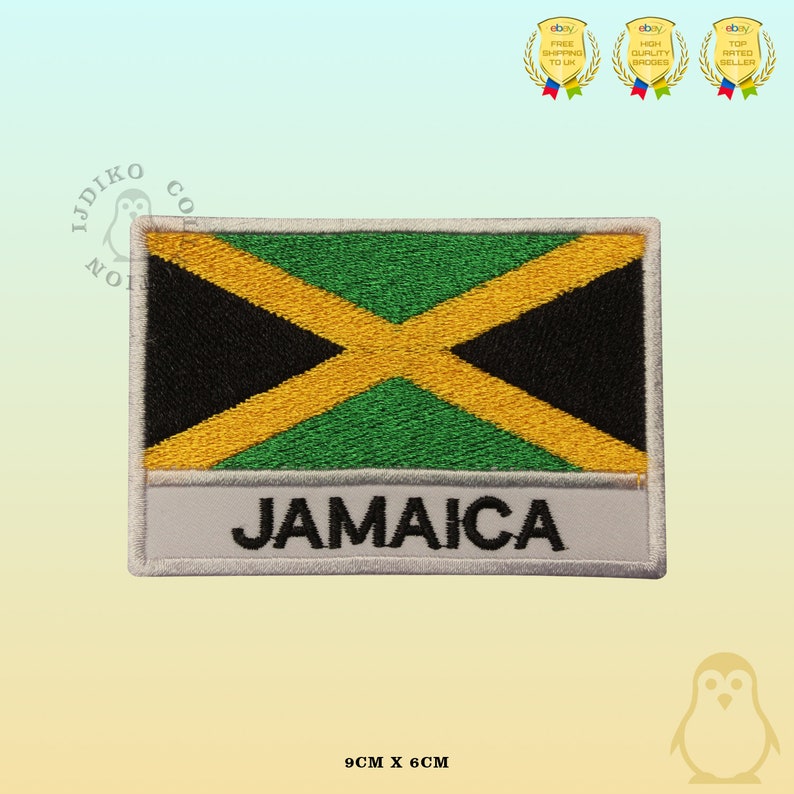Jamaica National Flag Embroidered Iron on Patch Sew on Badge Applique - Etsy
