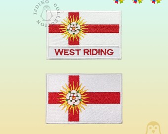 WEST RIDING UK County Flag Embroidered Iron on Patch Sew on Badge ...