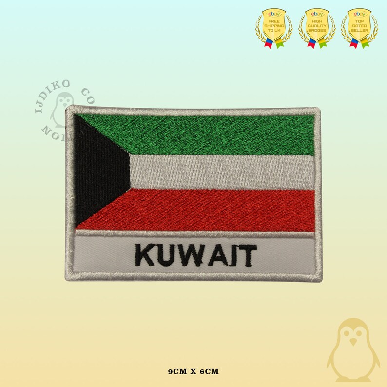 Kuwait National Flag Embroidered Iron on Patch Sew on Badge - Etsy