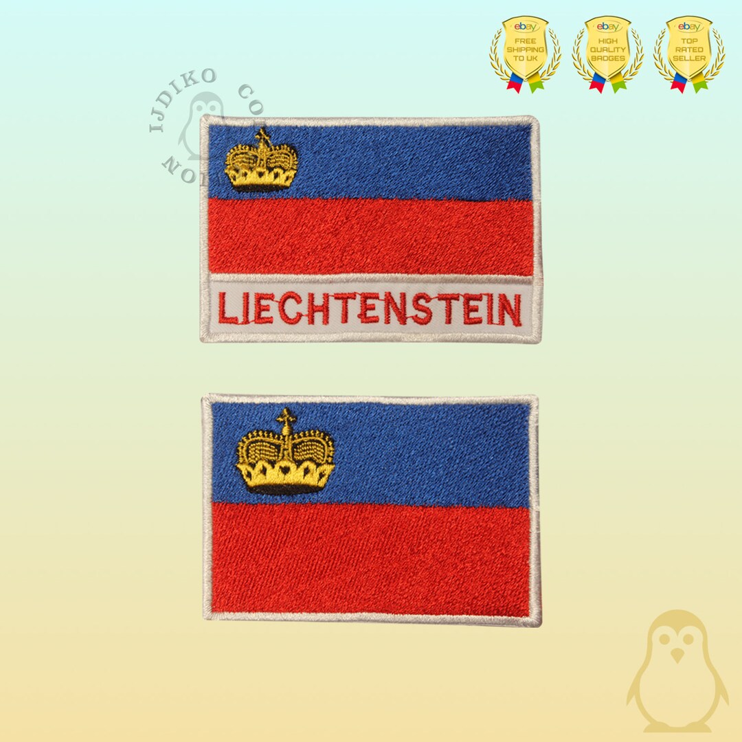 Liechtenstein National Flag Embroidered Iron on Patch Sew on Badge ...