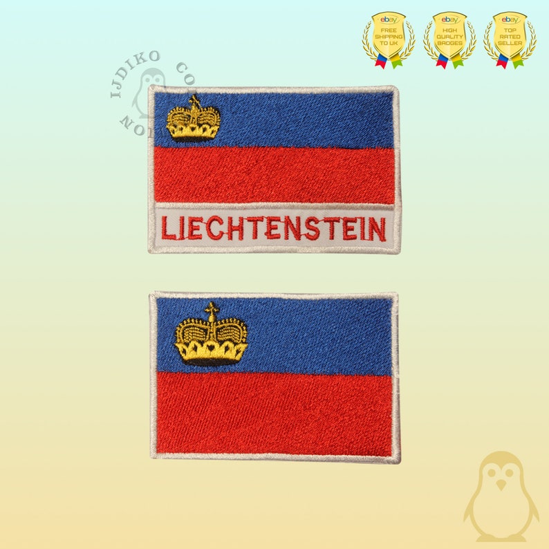 Liechtenstein National Flag Embroidered Iron on Patch Sew on | Etsy