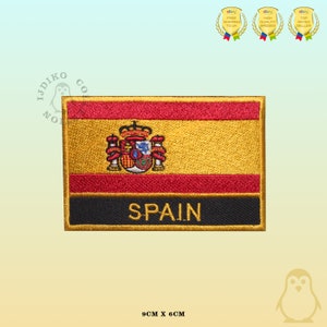 Spain National Flag Embroidered Iron on Patch Sew on Badge Applique - Etsy