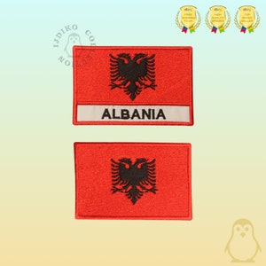 Albania National Flag Embroidered Iron on Patch Sew on Badge Applique - Etsy
