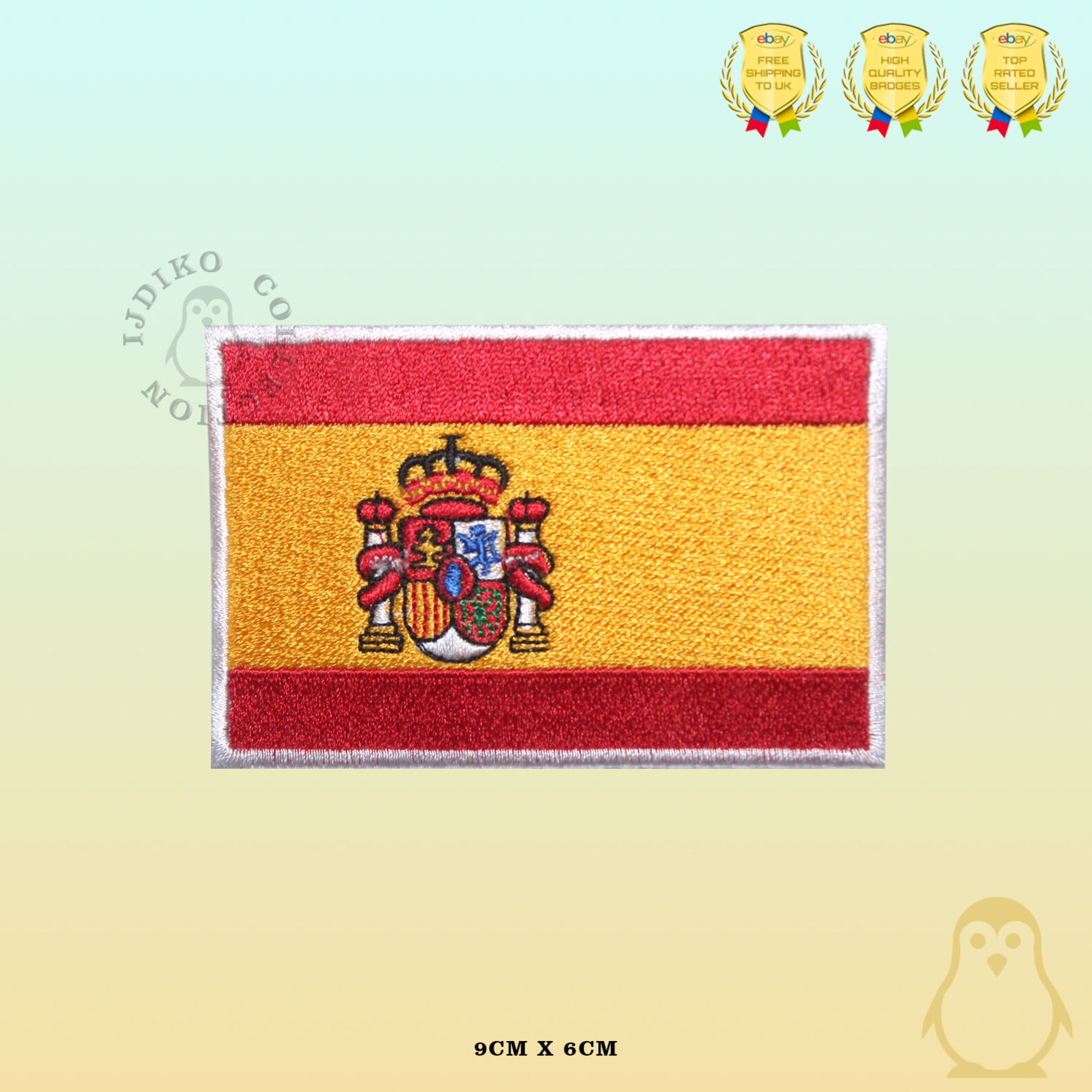 Spain National Flag Embroidered Iron on Patch Sew on Badge Applique - Etsy