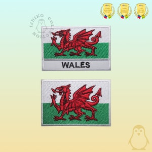 Wales National Flag Embroidered Iron on Patch Sew on Badge Applique - Etsy
