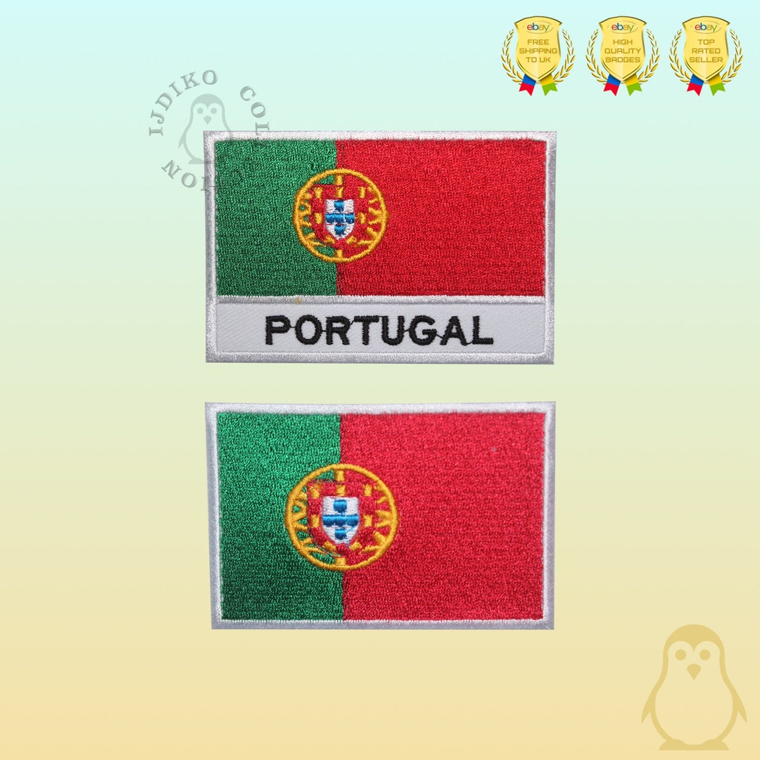 Portugal National Flag Embroidered Iron on Patch Sew on Badge Applique ...