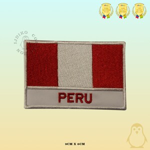 Peru National Flag Embroidered Iron on Patch Sew on Badge Applique - Etsy
