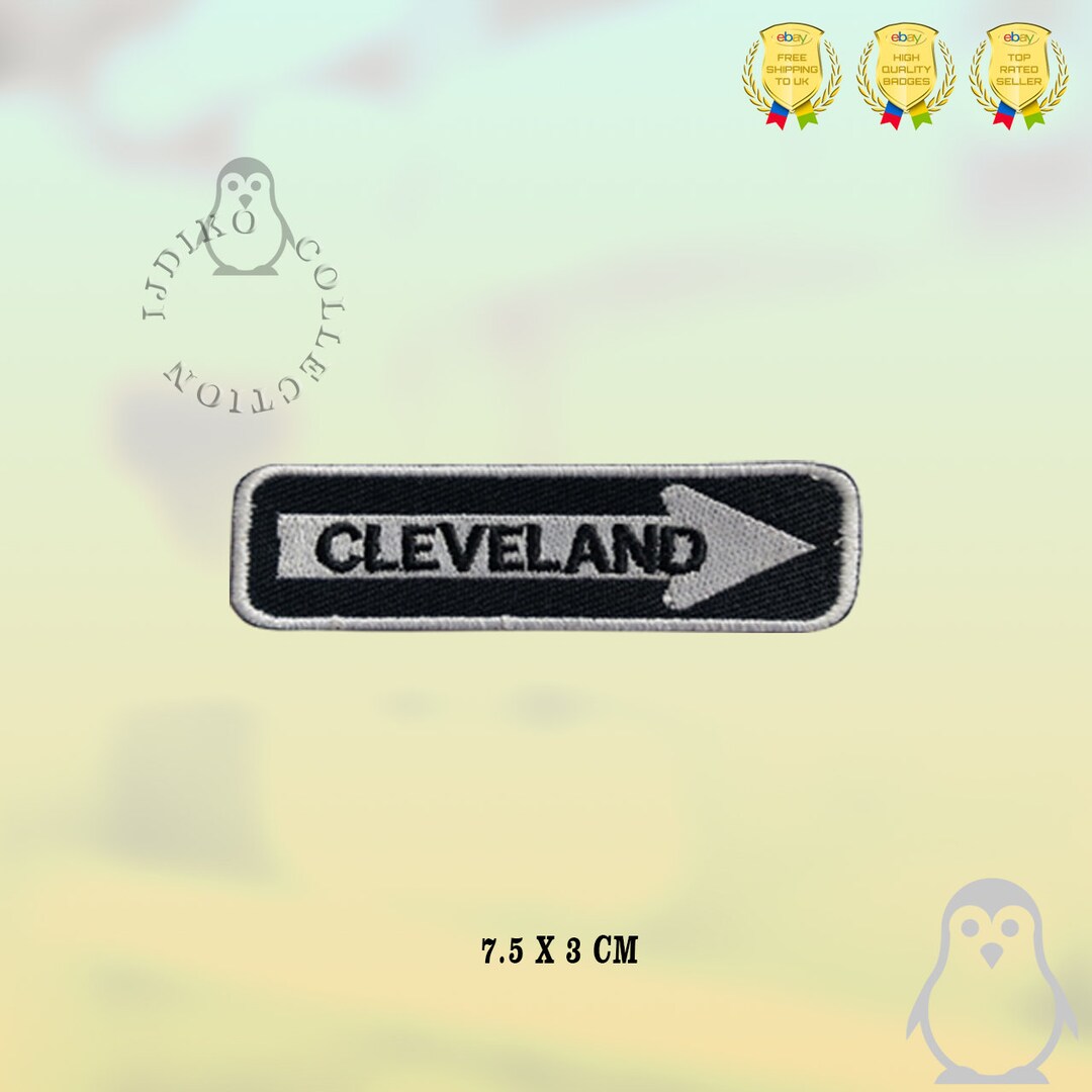 Cleveland Arrow Patch Embroidered Iron on Patch Sew on Badge Applique ...