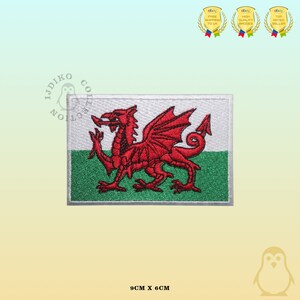 Wales National Flag Embroidered Iron on Patch Sew on Badge Applique - Etsy
