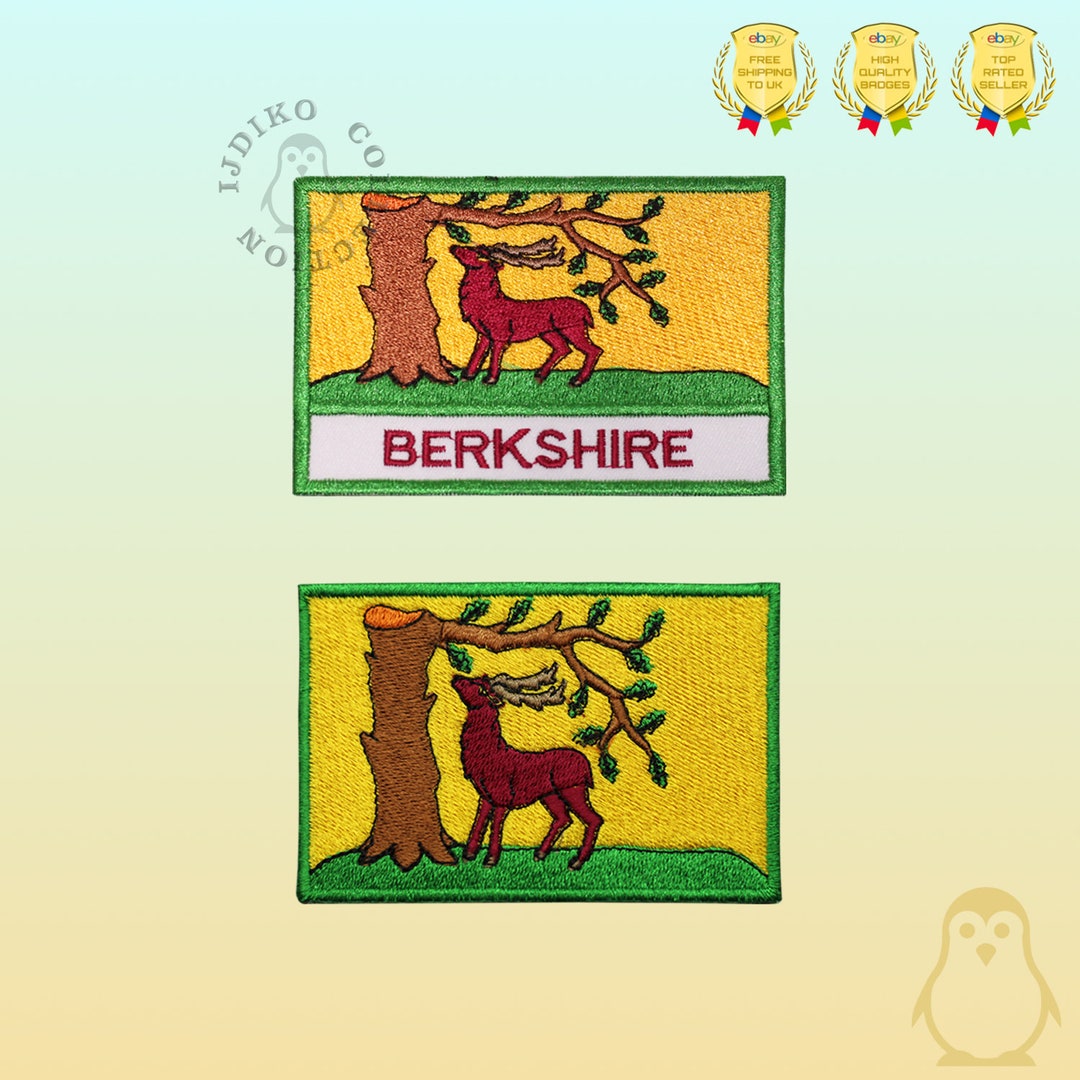 UK BERKSHIRE County Flag Embroidered Iron on Patch Sew on Badge Applique for Clothes Etc - Etsy