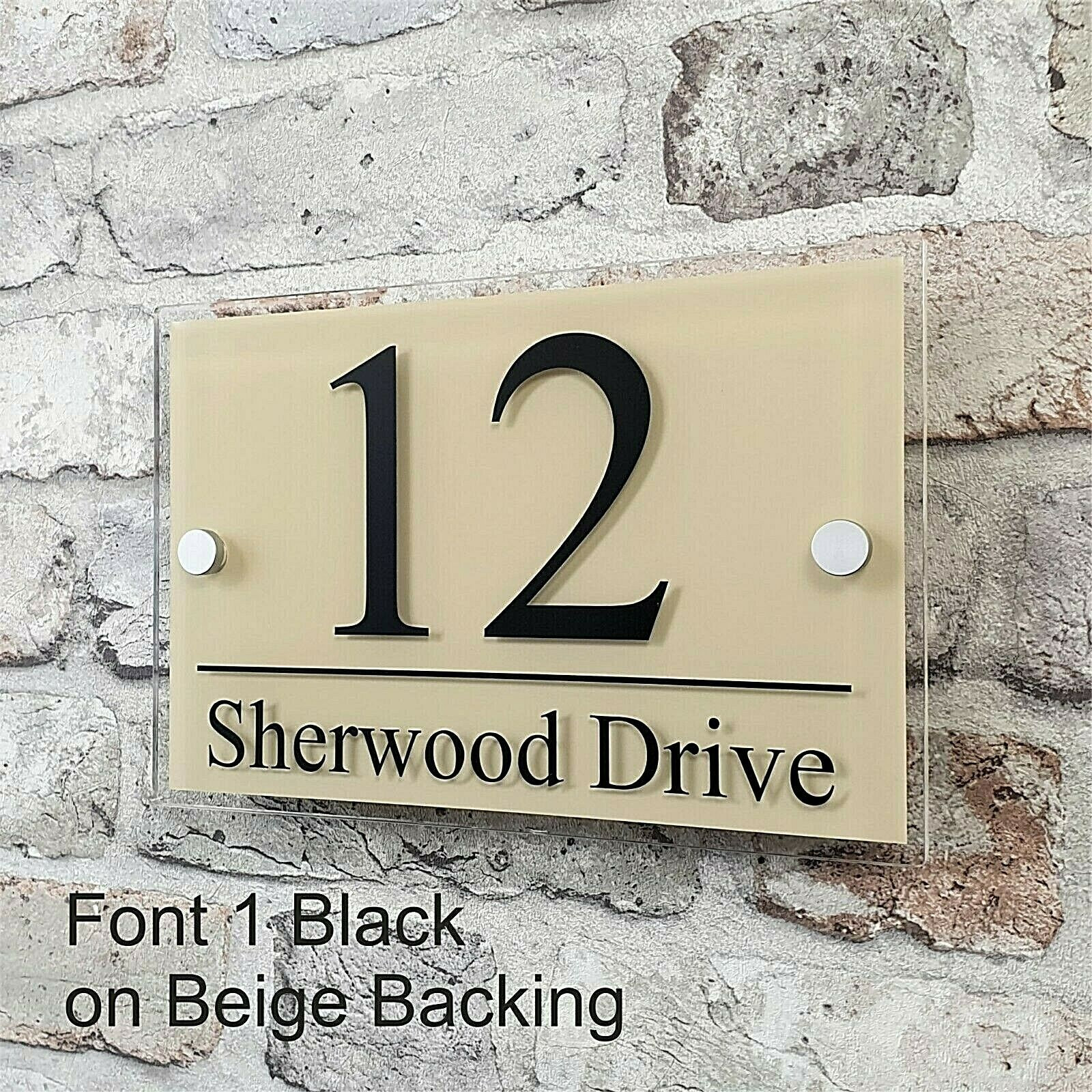 Contemporary House Sign Address Plaques Door Number Name - Etsy