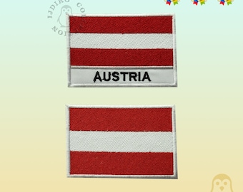 Austria Flag Patch Iron on Badge Sew on Austrian Flag Embroidered Applique Motif - Etsy