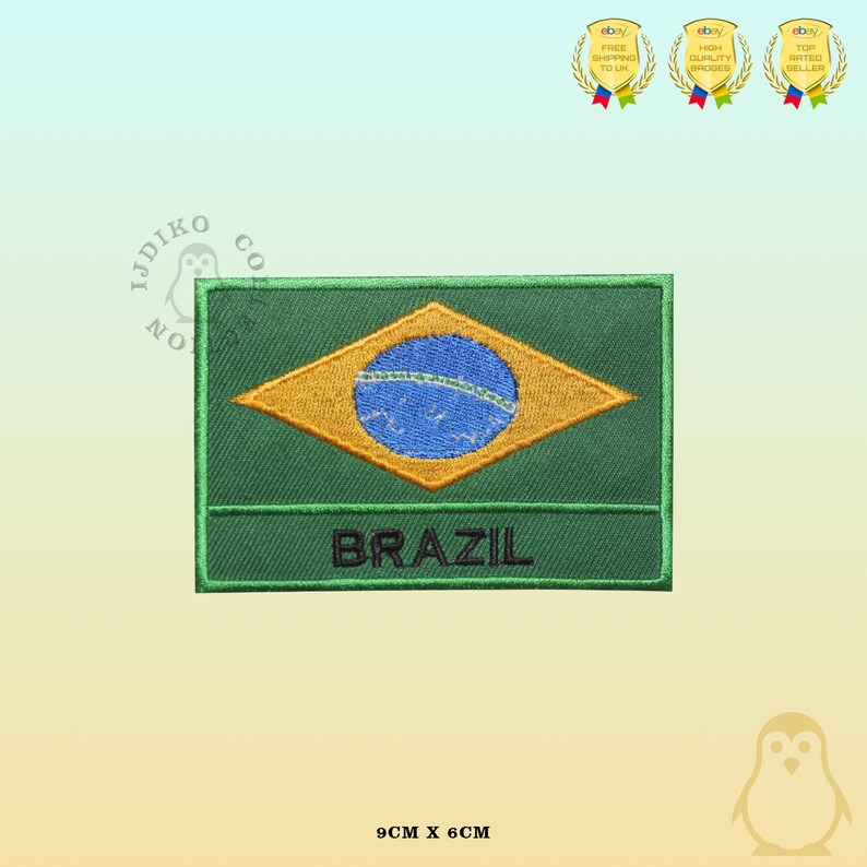 Brazil National Flag Embroidered Iron on Patch Sew on Badge | Etsy