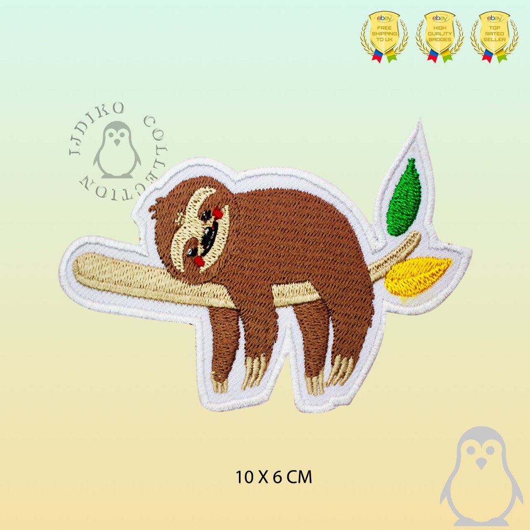 Baby Sloths Animal Cute Patch Logo Patch Embroidered Iron on Patch Sew ...