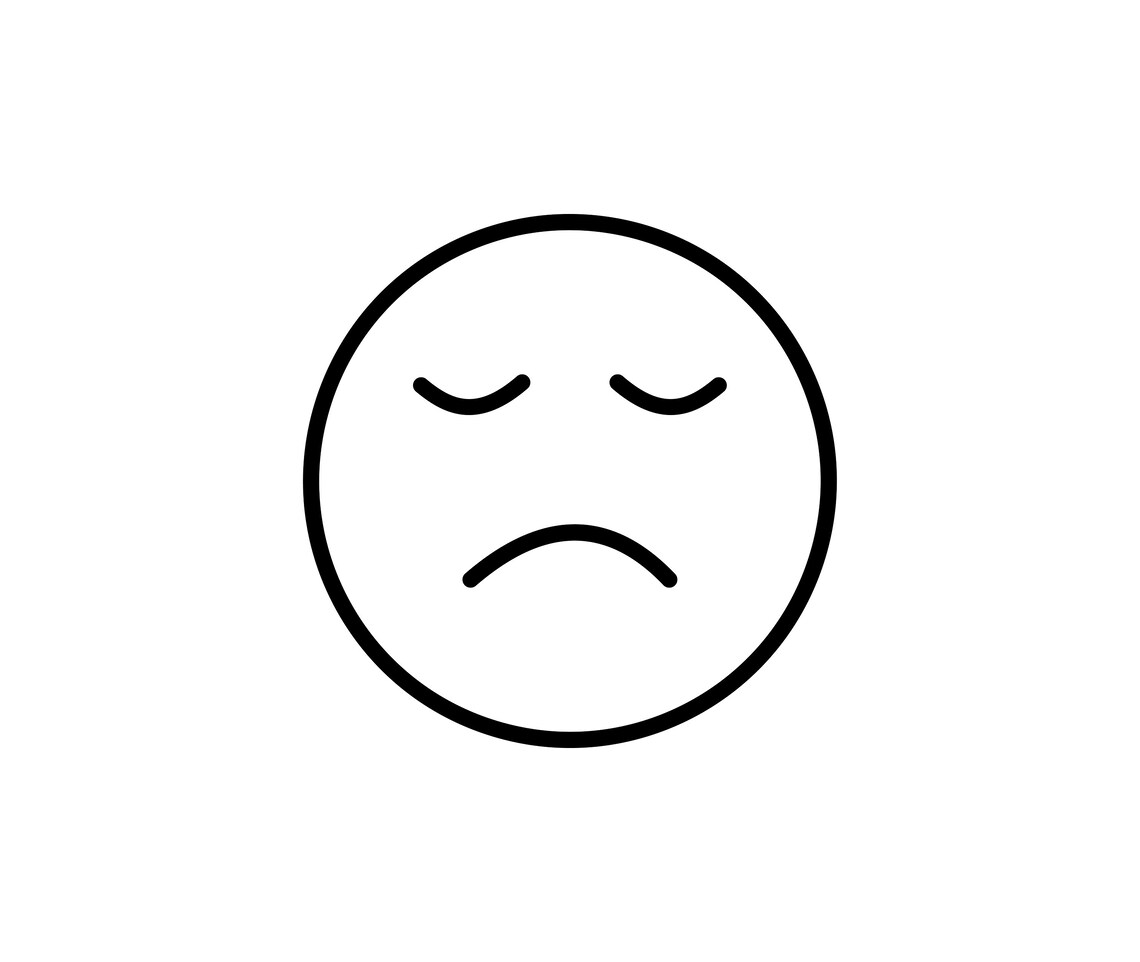 Cute Sad Face Svg,sketch,handdrawn File,png,cutting File,cricut ...