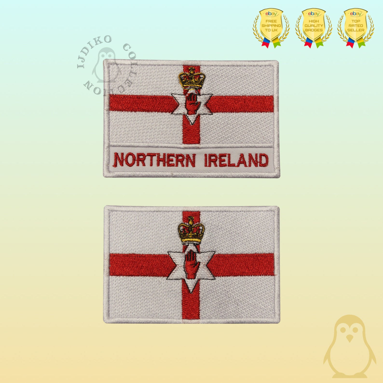 Northern Ireland National Flag Embroidered Iron on Patch Sew - Etsy
