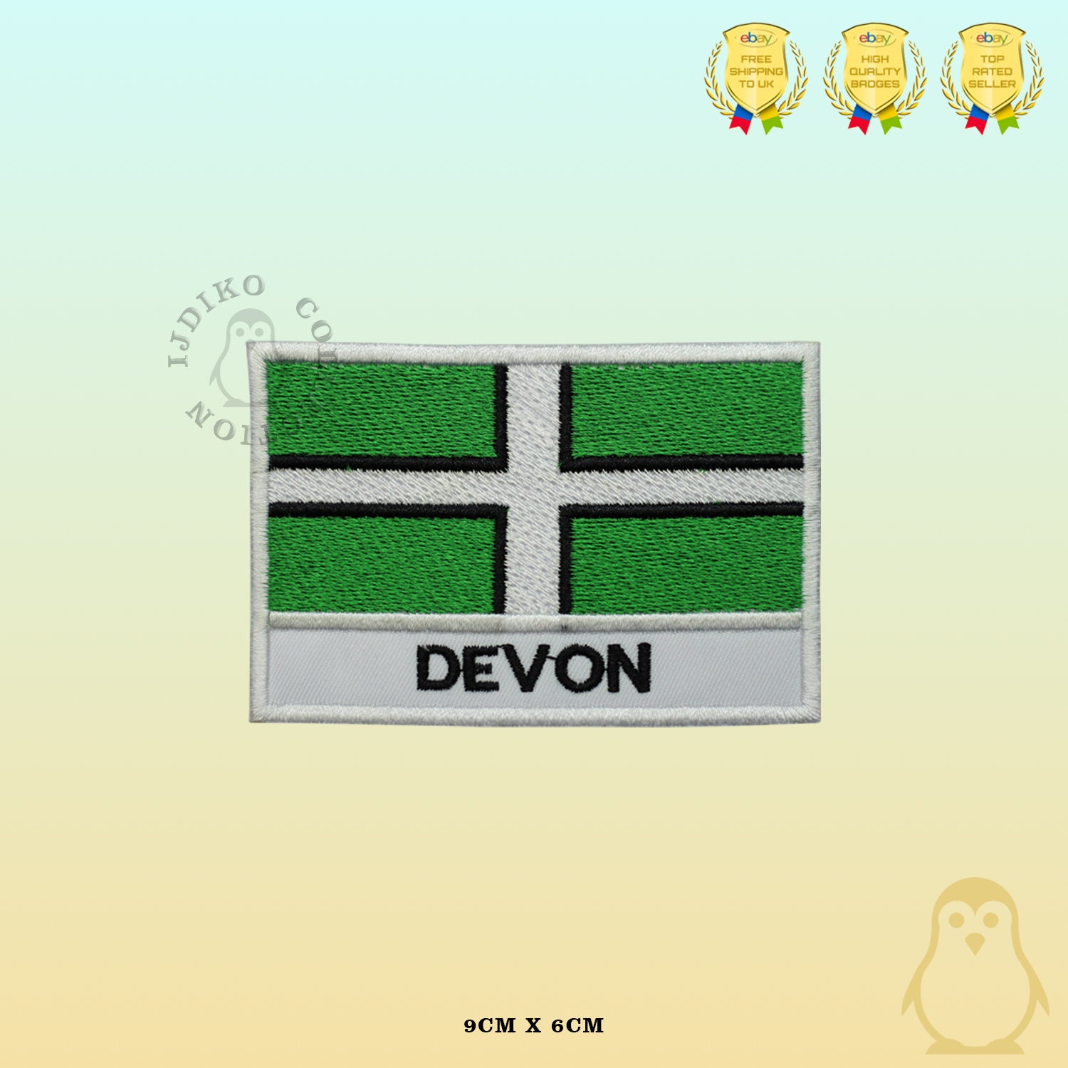 UK DEVON County Flag Embroidered Iron on Patch Sew on Badge - Etsy UK