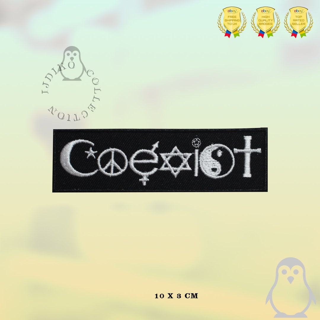 Coexist Logo Patch Embroidered Iron on Patch Sew on Badge Applique - Etsy