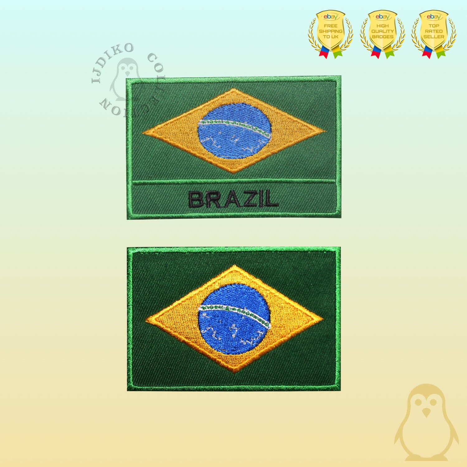 Brazil National Flag Embroidered Iron on Patch Sew on Badge | Etsy