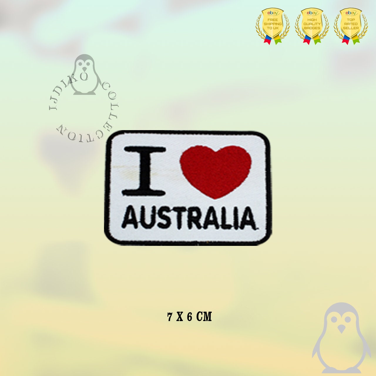 I Love Australia Patch Embroidered Iron on Patch Sew on Badge - Etsy UK