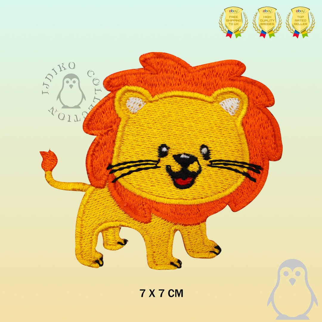 Cute Baby Lion Disney Cartoon Logo Patch Embroidered Iron on Patch Sew ...
