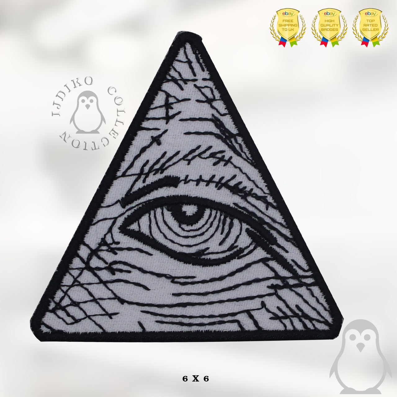 Illuminate Eye Pyramid Patch Embroidered Iron on Patch Sew on - Etsy UK