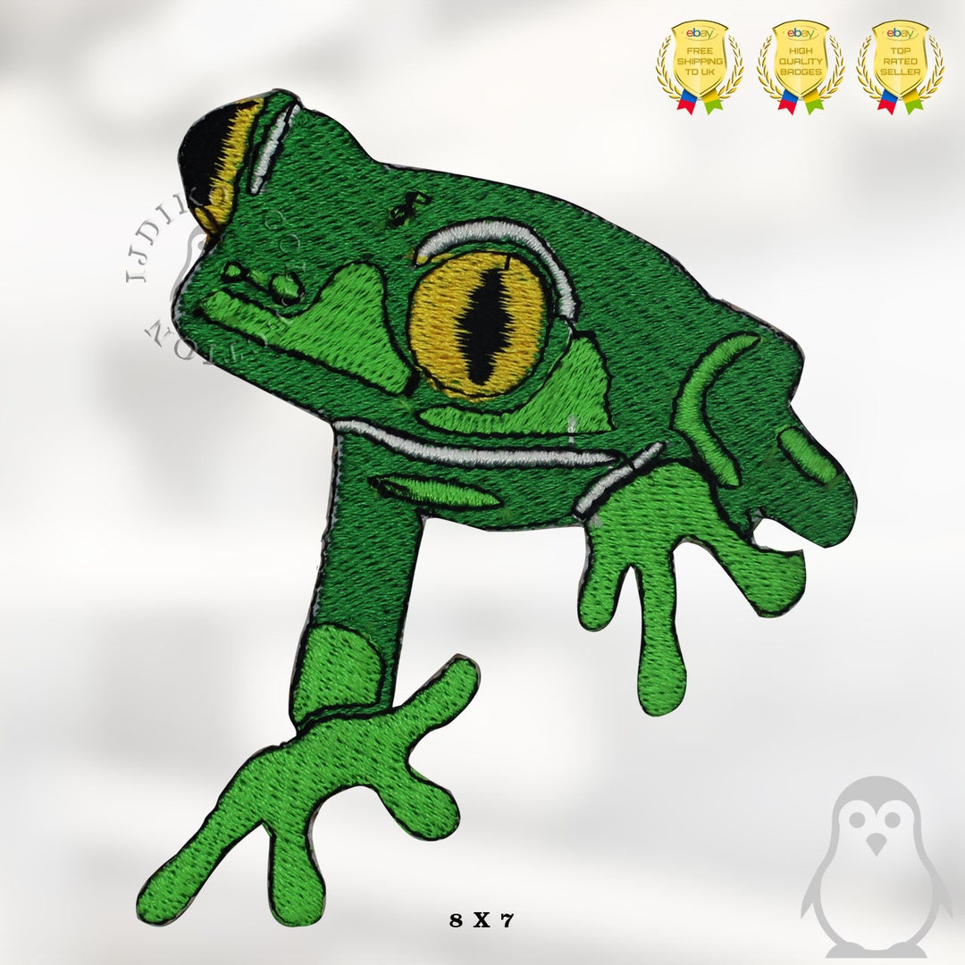 Green Frog Leg Green Patch Embroidered Iron on Patch Sew on Badge ...